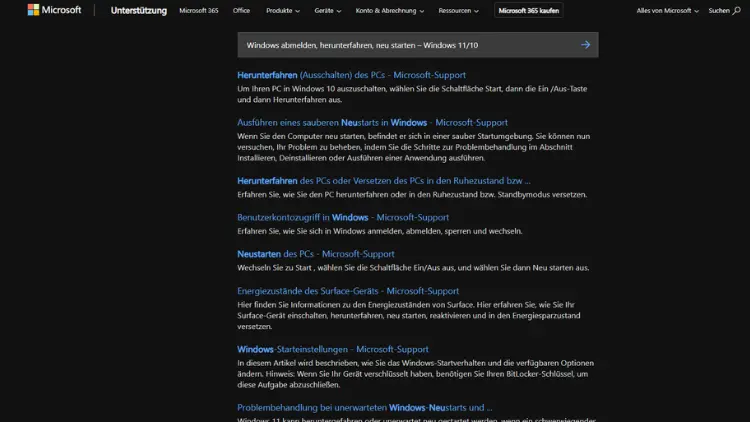 Windows abmelden, herunterfahren, neu starten | Windows 11/10