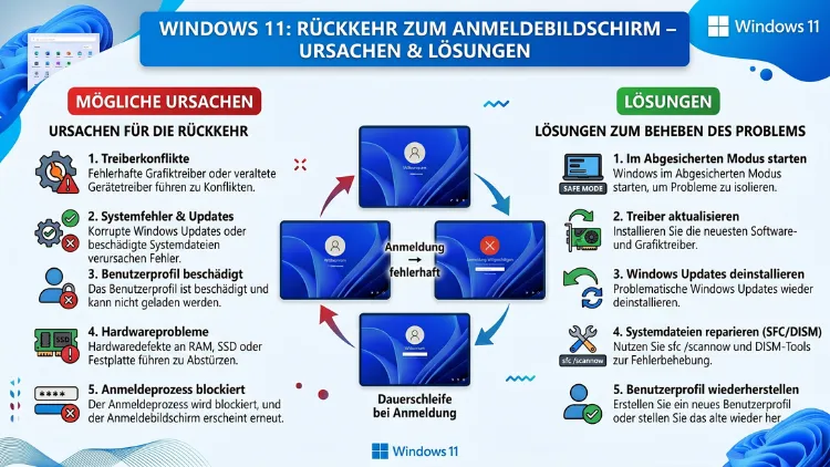 Windows 11: Rückkehr zum Anmeldebildschirm – Ursachen & Lösungen